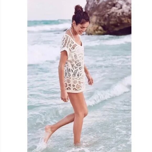 Anthropologie | Swim | Anthropologie Isy Ki Ivory Ravel Crochet ...